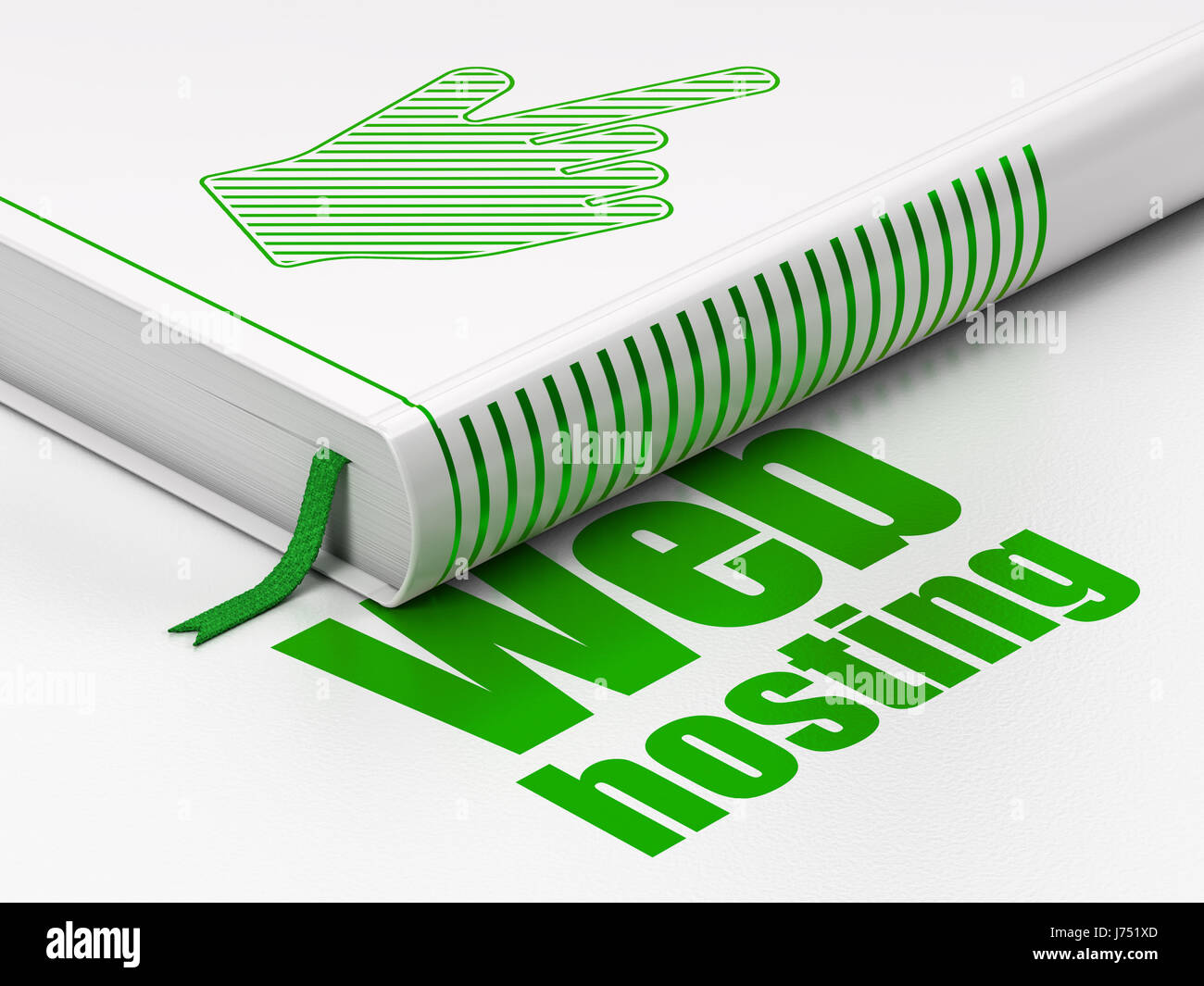 Web Development Concept Book Mouse Cursor Web Hosting On White