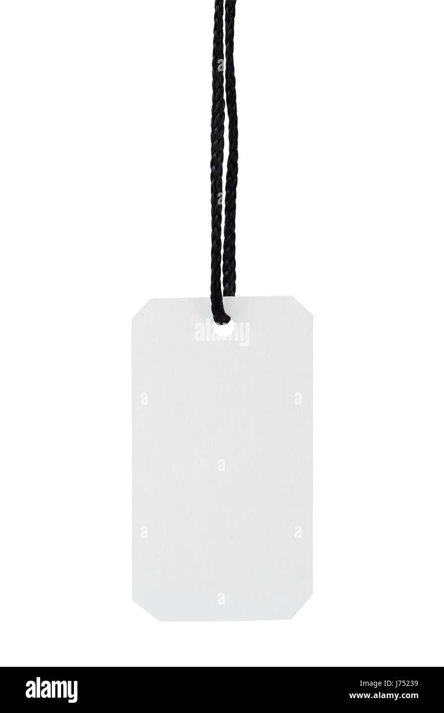 Blank price tag on white background Stock Photo - Alamy