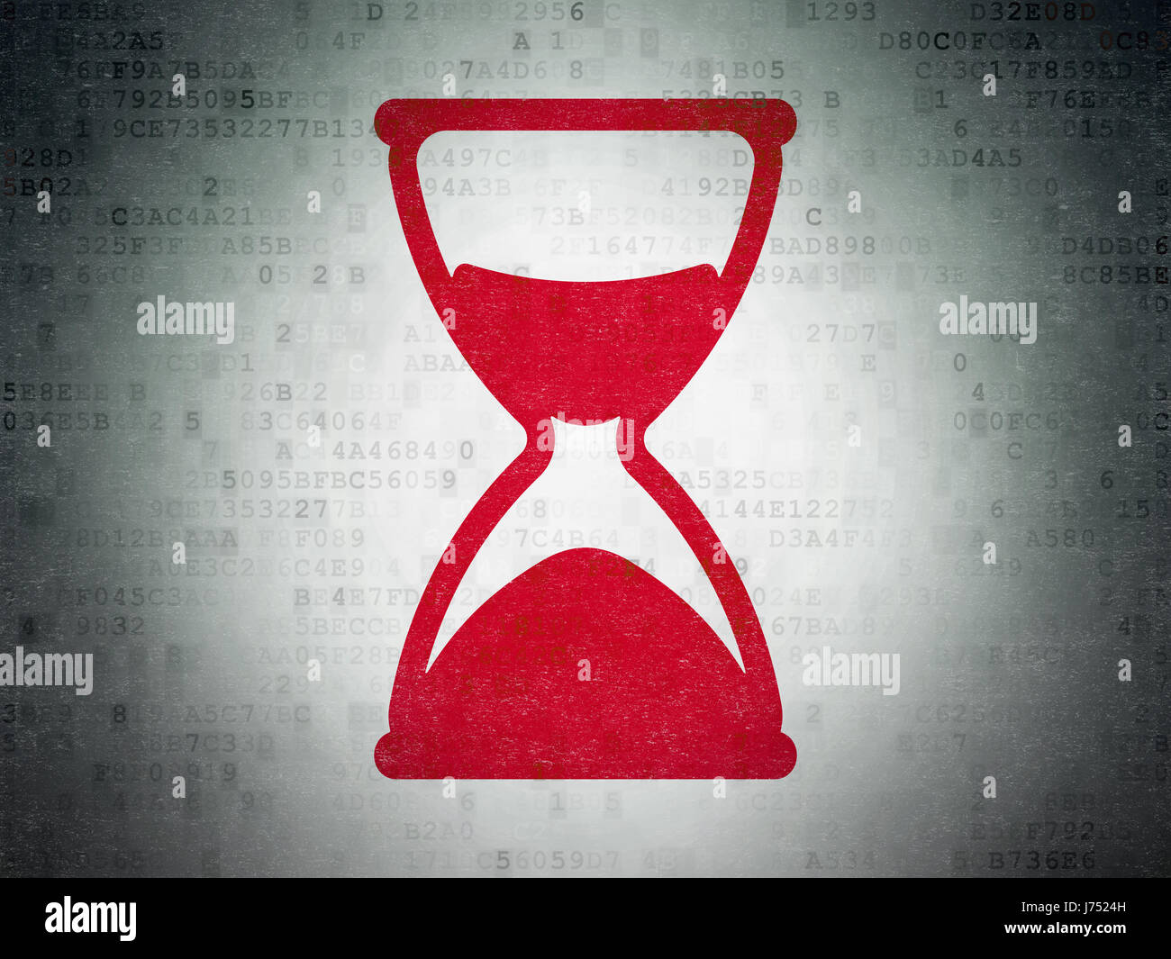 Time concept: Hourglass on Digital Data Paper background Stock Photo - Alamy