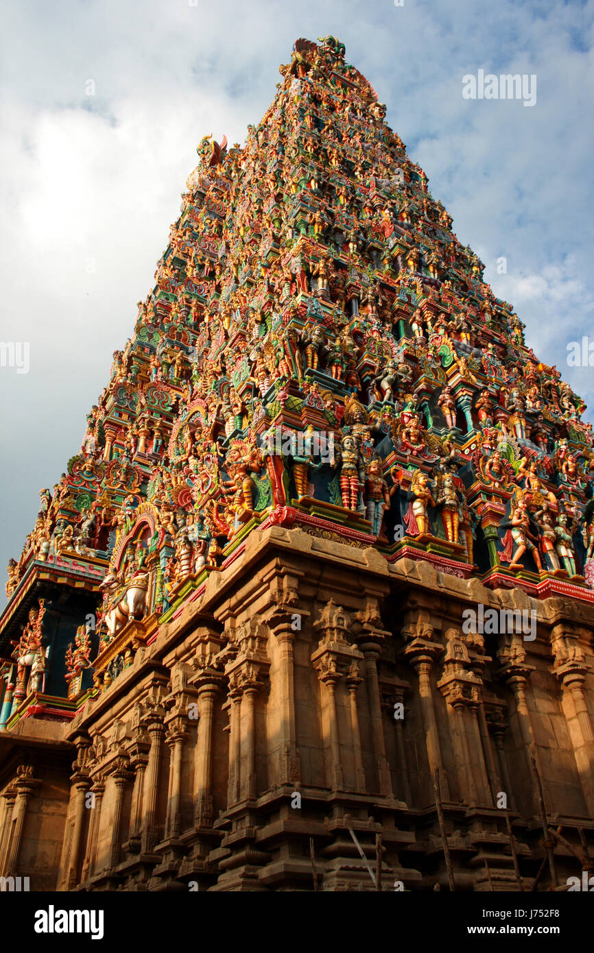 temple india sculptures hindu idols blue detail coloured colourful ...