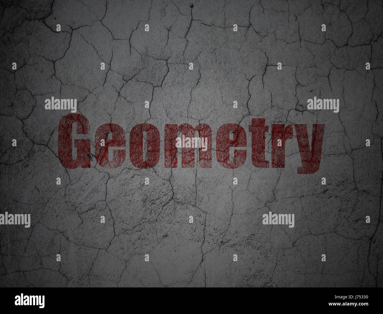 Studying concept: Geometry on grunge wall background Stock Photo - Alamy