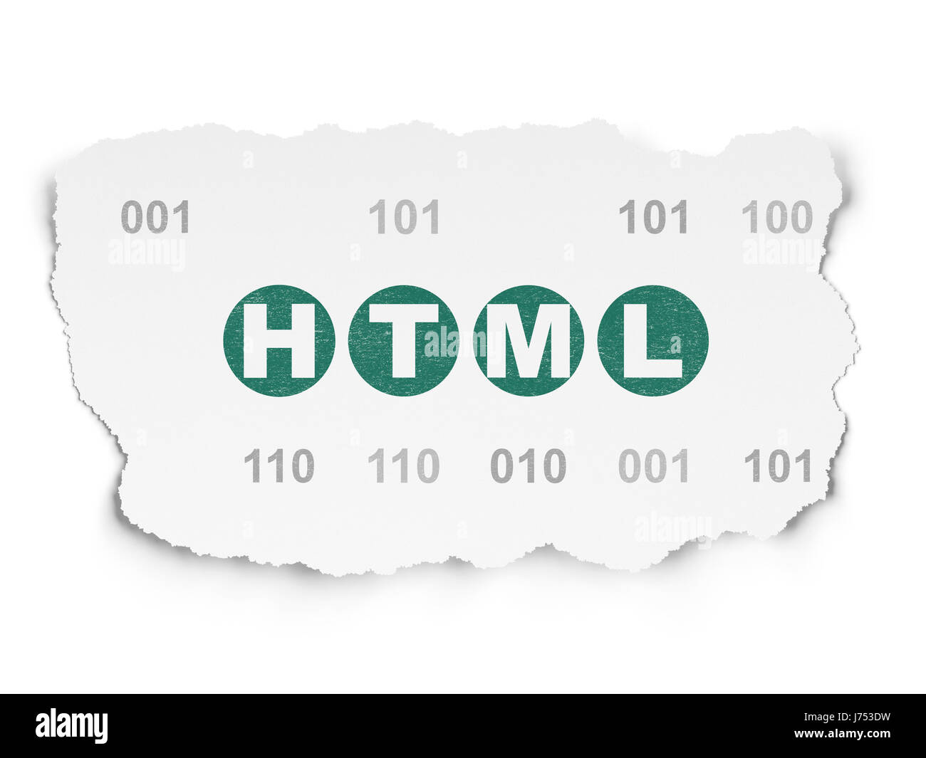 Programming concept: Html on Torn Paper background Stock Photo - Alamy