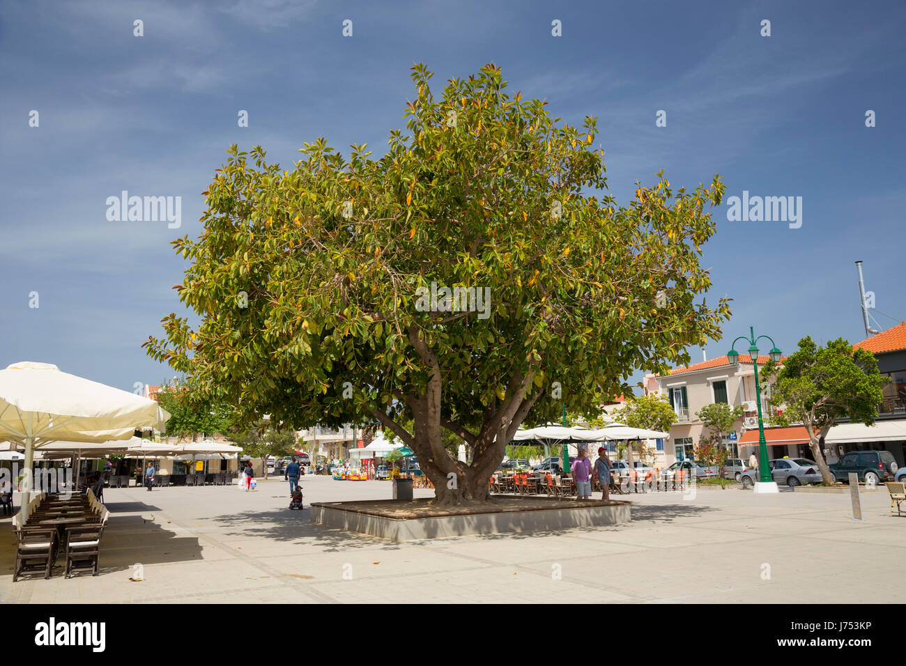 Lixouri Town Square, Kefalonia, Greece Stock Photo - Alamy