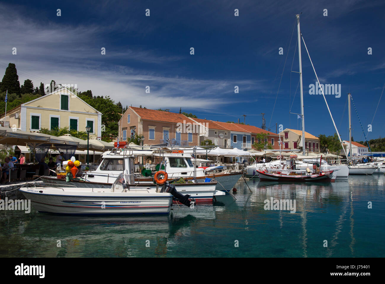 Fiskardo waterfront, Kefalonia, Greece Stock Photo - Alamy