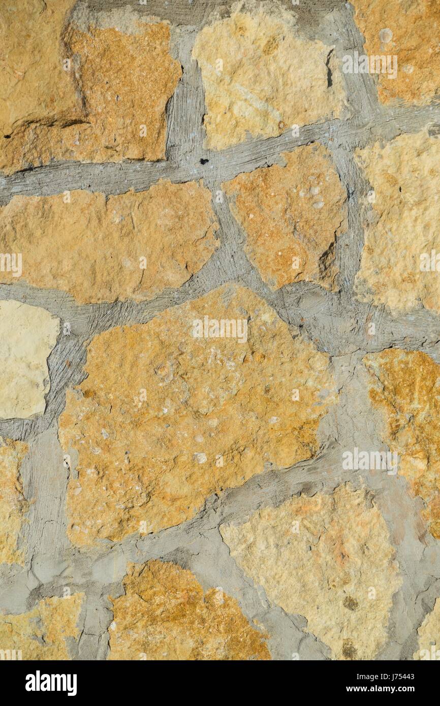 Stone wall pattern. Big concrete bricks outside Stock Photo - Alamy