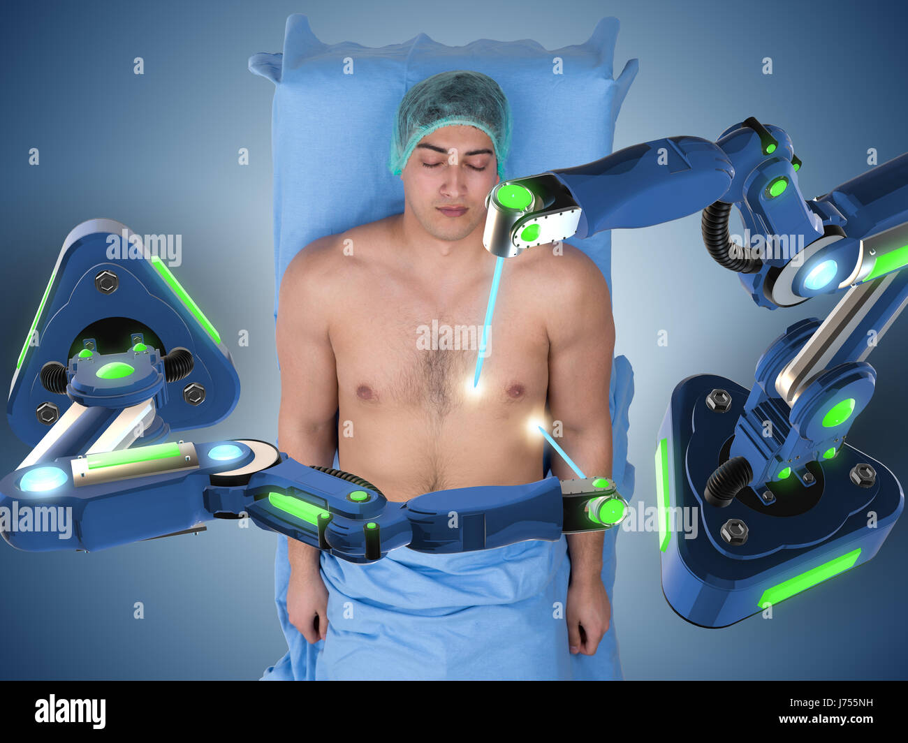 Surgery performed by robotic arm Stock Photo - Alamy