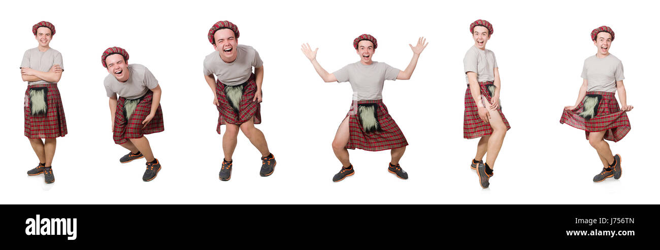 Funny scotsman isolated on white Stock Photo - Alamy