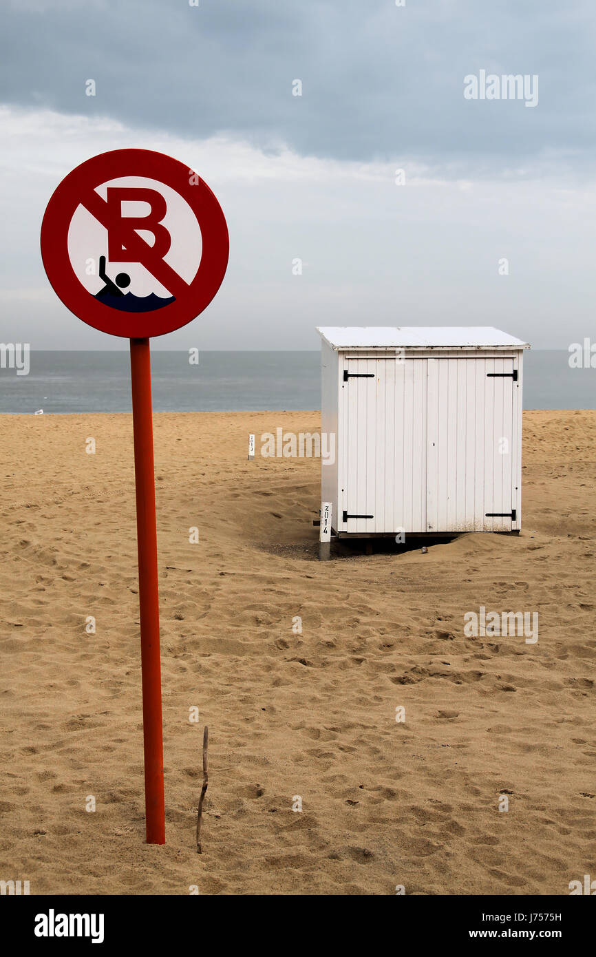 sign signal beach seaside the beach seashore belgium ban prohibition ...