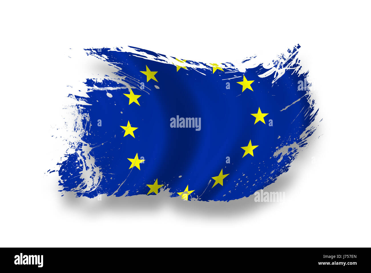 europe flag joining national europe flag blow joining national ...