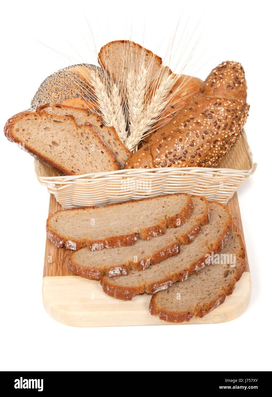 bread pastry roll kaiser basket wholemeal grain cereal food aliment ...