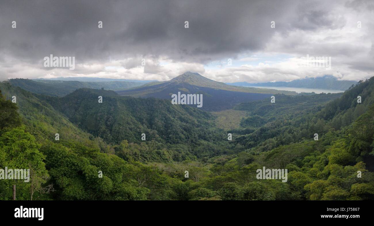 Holiday in Bali, Indonesia - Kintamani Volcano view of Mount Batur ...