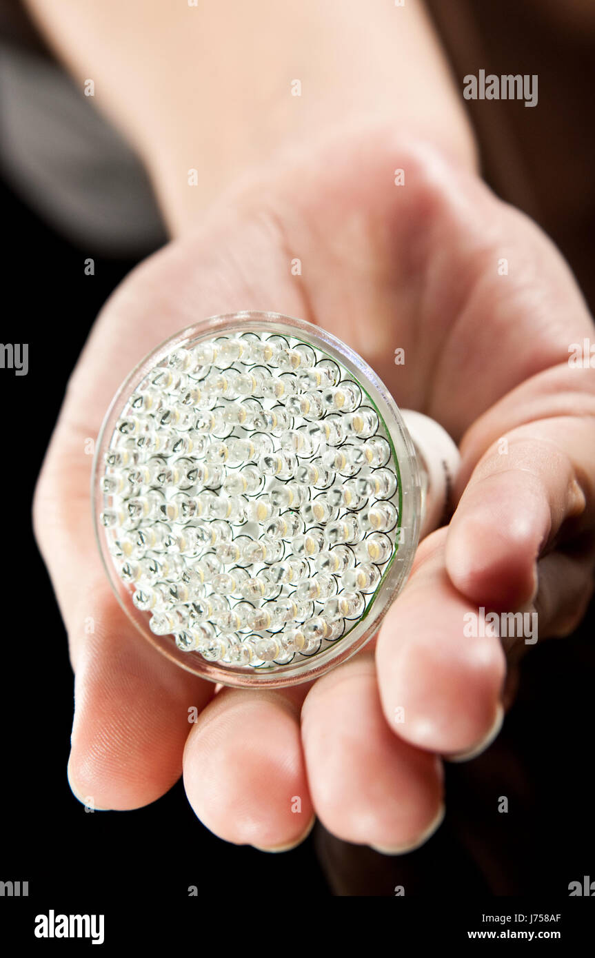 led light bulb in hand Stock Photo - Alamy