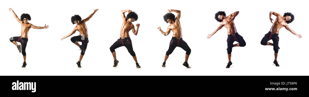 Collage of dancers isolated on white background Stock Photo - Alamy