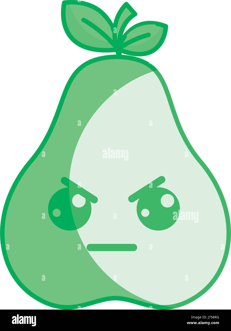 Kawaii cute angry pear fruit hi-res stock photography and images - Alamy