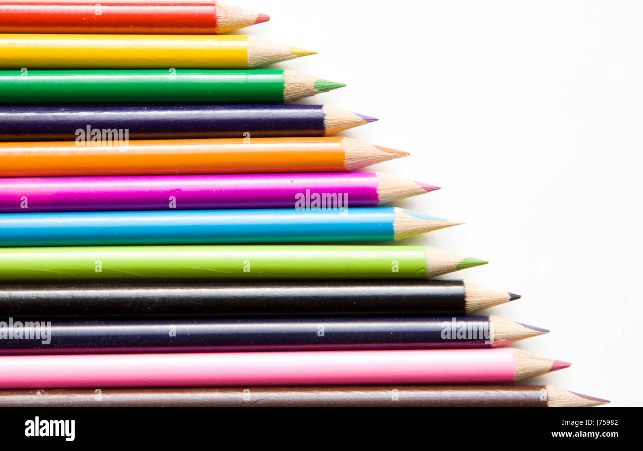 education colour pencils drawing photo picture image copy deduction ...