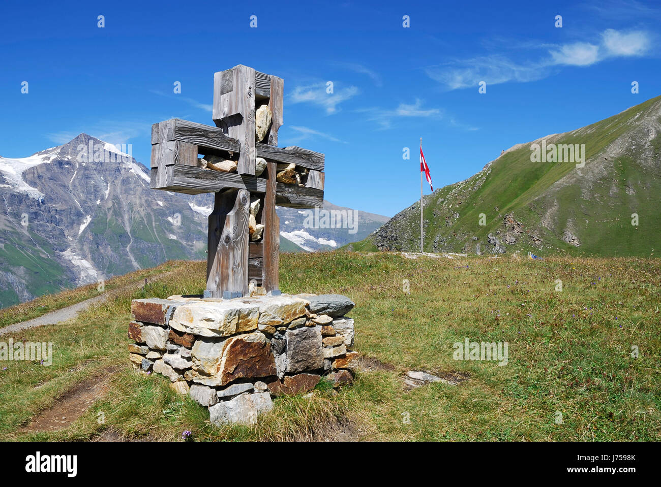 religion alps cross austria landscape scenery countryside nature ...