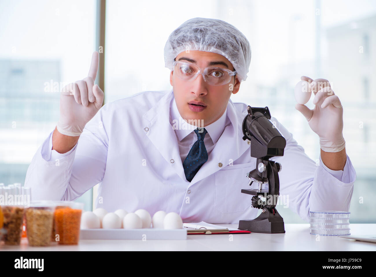 Nutrition expert testing food products in lab Stock Photo - Alamy