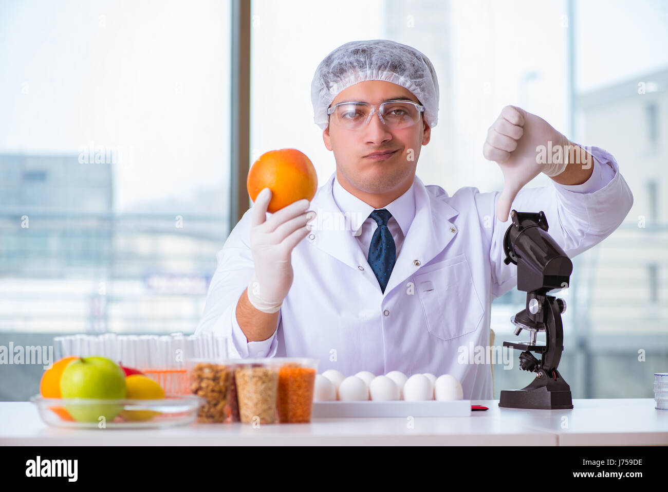 Nutrition expert testing food products in lab Stock Photo - Alamy
