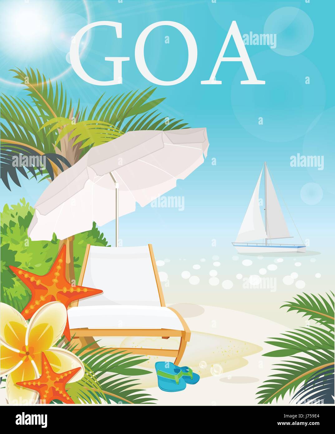 Beach Tourism Goa India Stock Vector Images - Alamy
