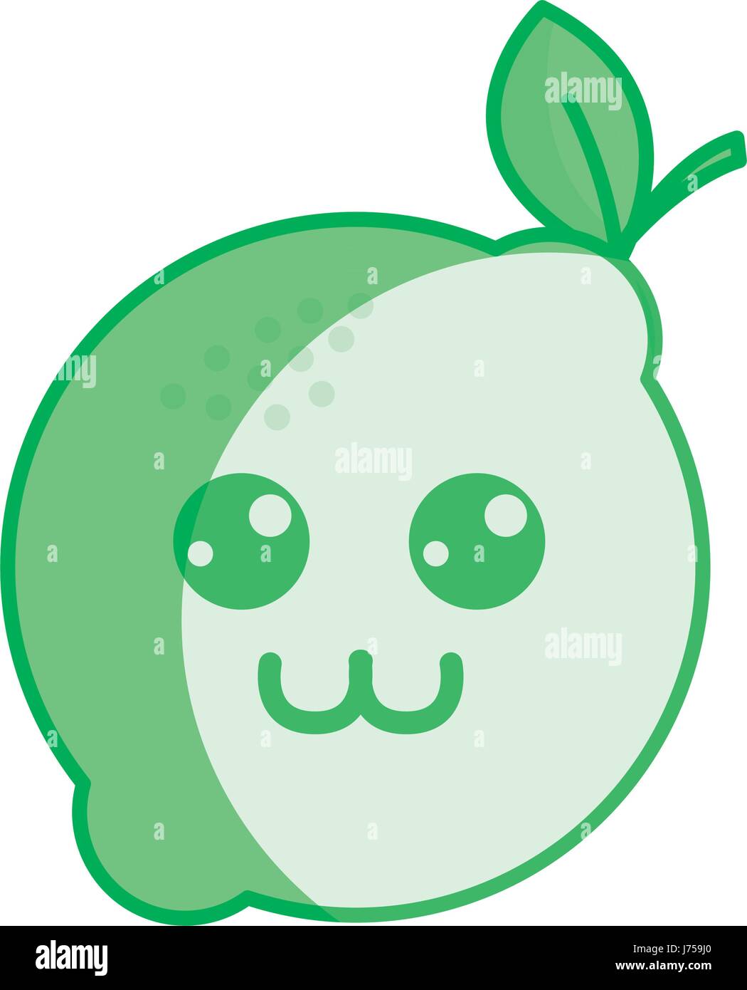 silhouette kawaii nice happy lemon icon, vector illustration Stock ...