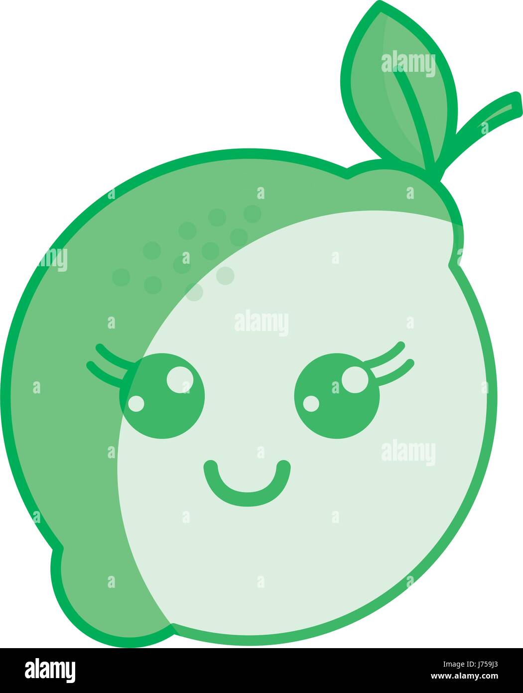 silhouette kawaii nice happy lemon icon, vector illustration Stock ...