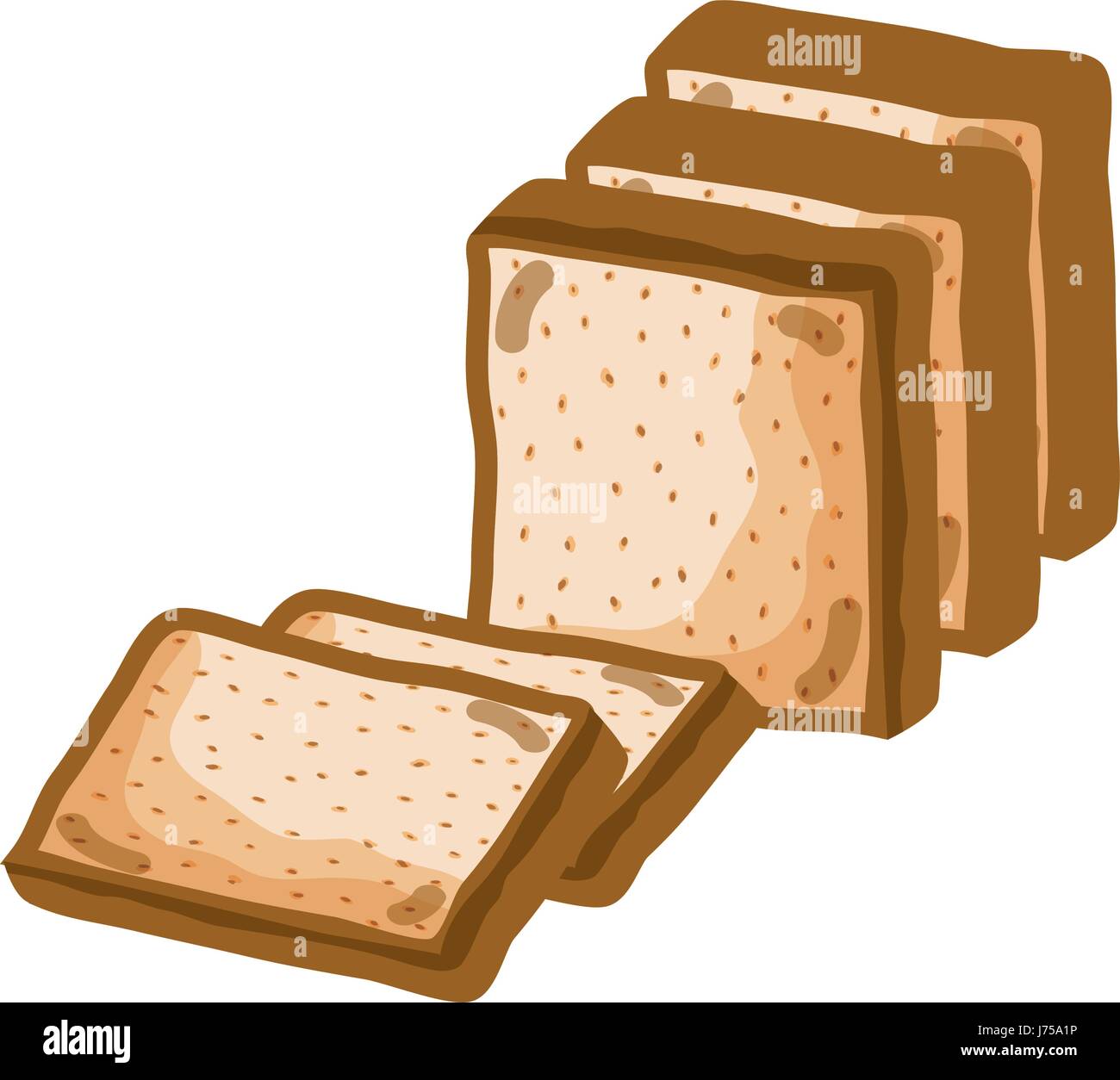 delicious and fresh chopped bread Stock Vector Image & Art - Alamy