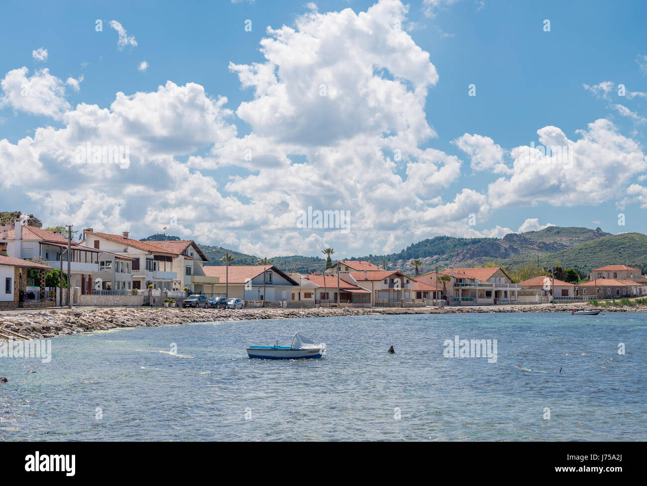 View on small aegean Iskele village Urla, Izmir Turkey Stock Photo - Alamy