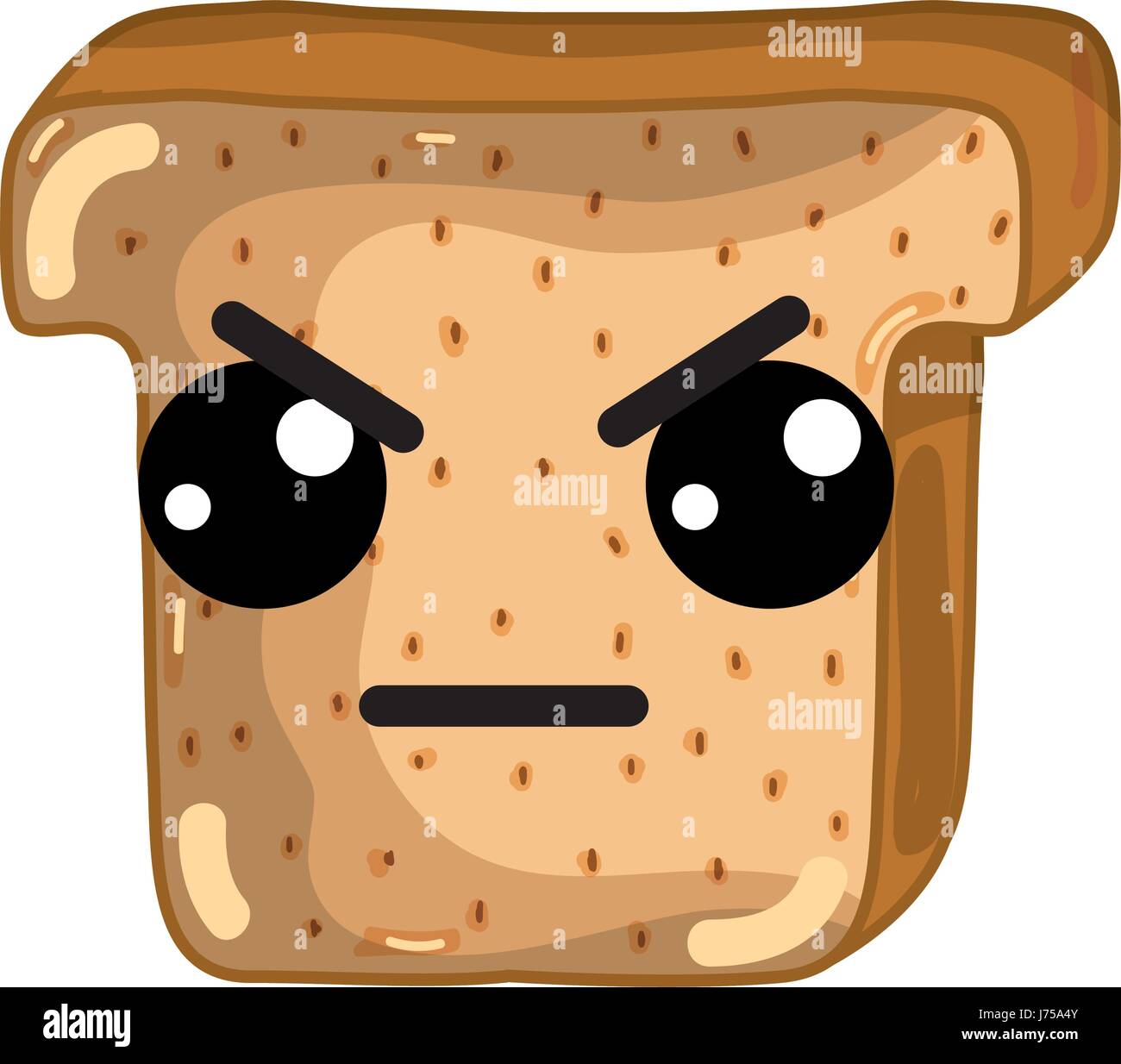 kawaii cute angry chopped bread Stock Vector Image & Art - Alamy