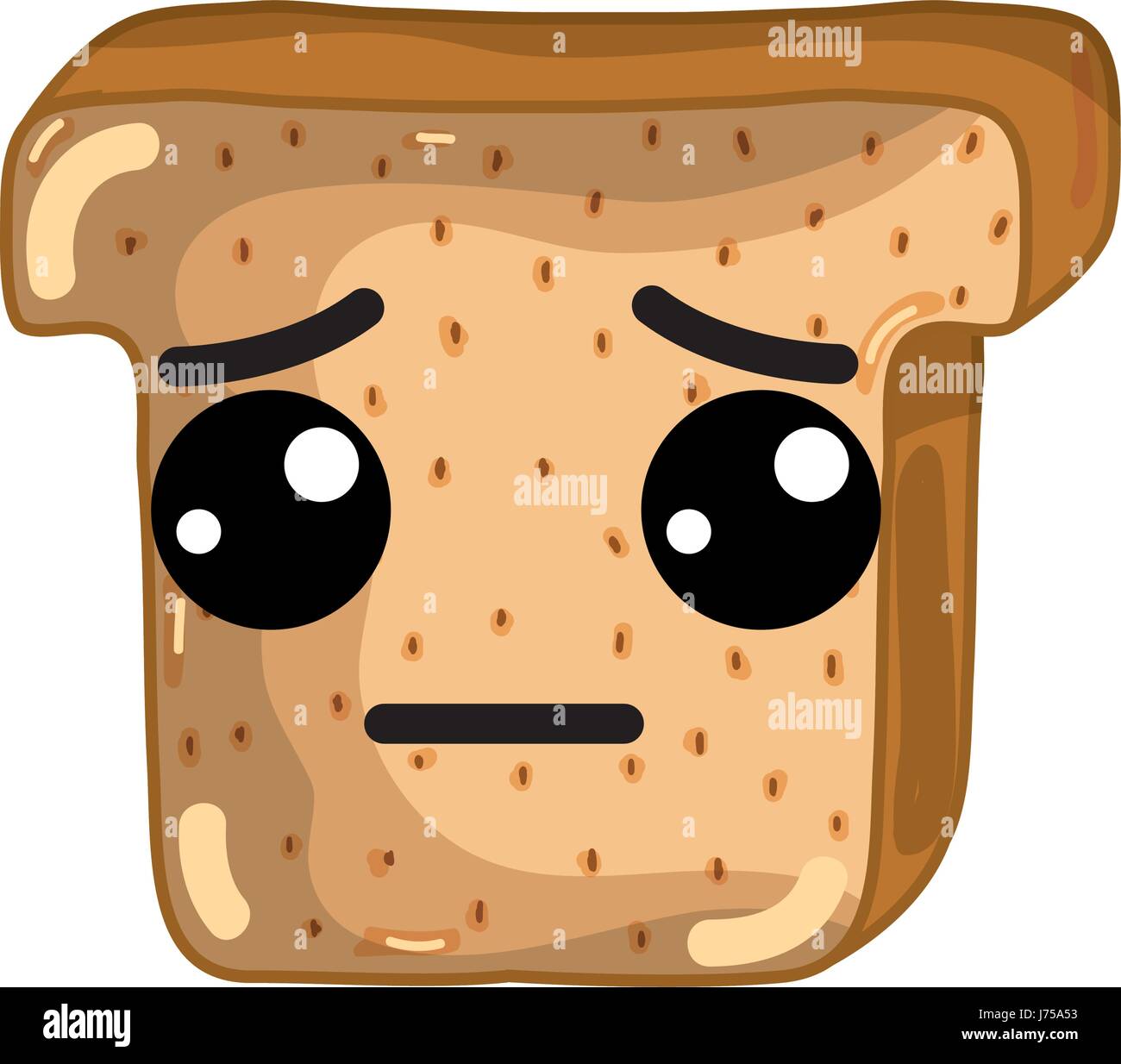 kawaii cute sad chopped bread Stock Vector Image & Art - Alamy