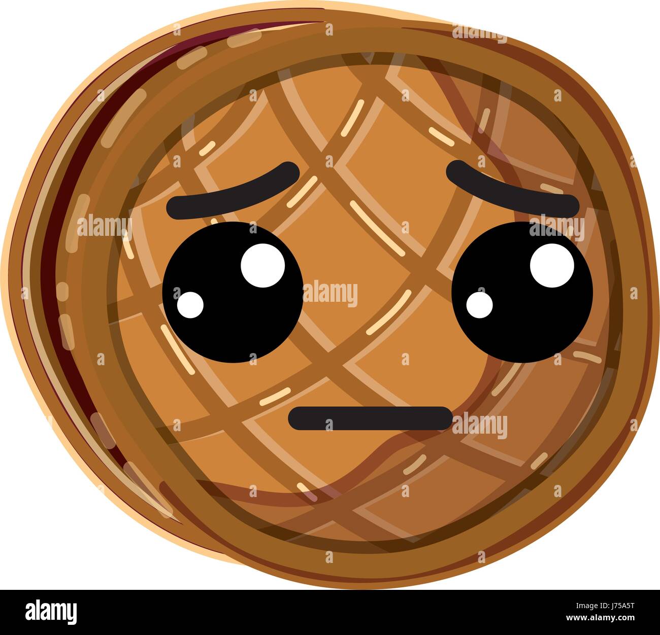 kawaii cute sad waffles with honey Stock Vector Image & Art - Alamy