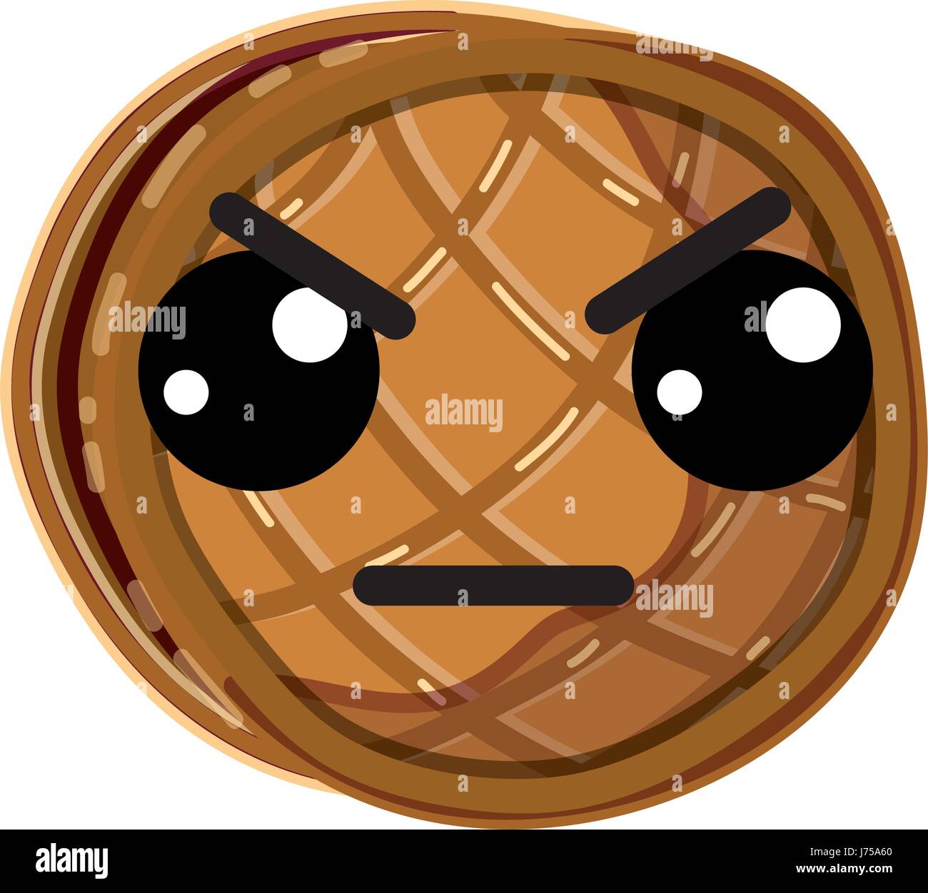 kawaii cute angry waffles with honey Stock Vector Image & Art - Alamy