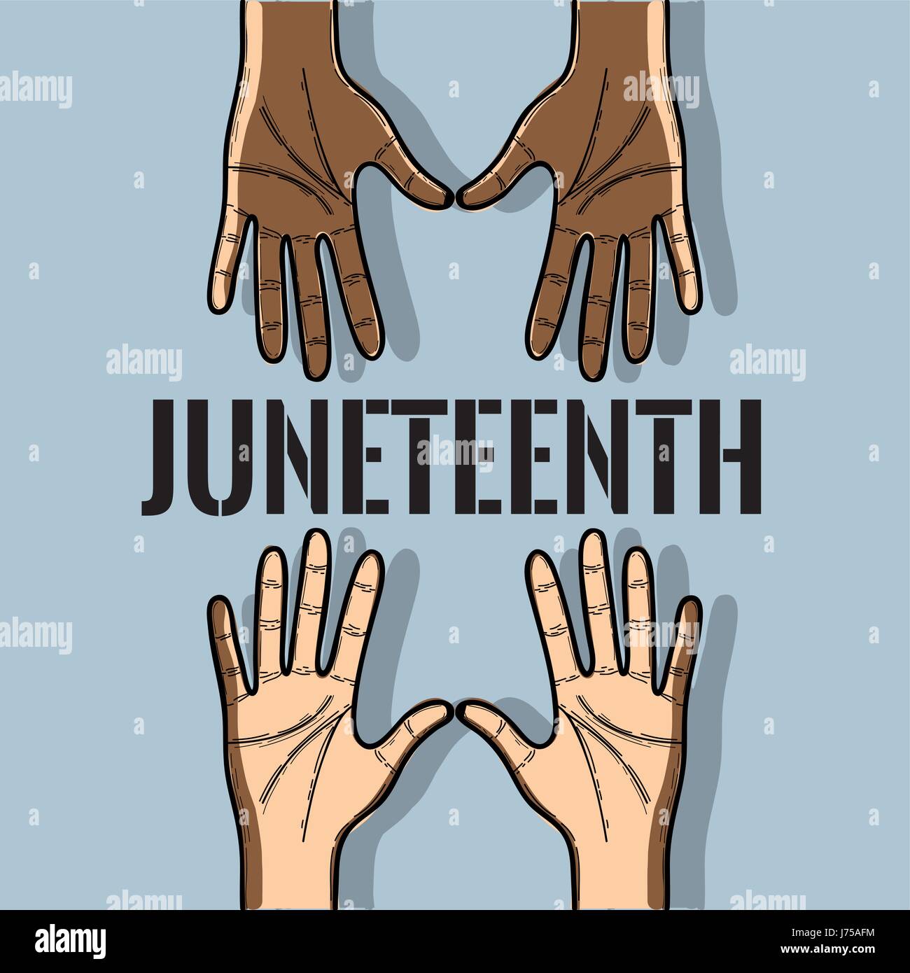 hands up to celebrate freedom juneteenth Stock Vector Image & Art - Alamy