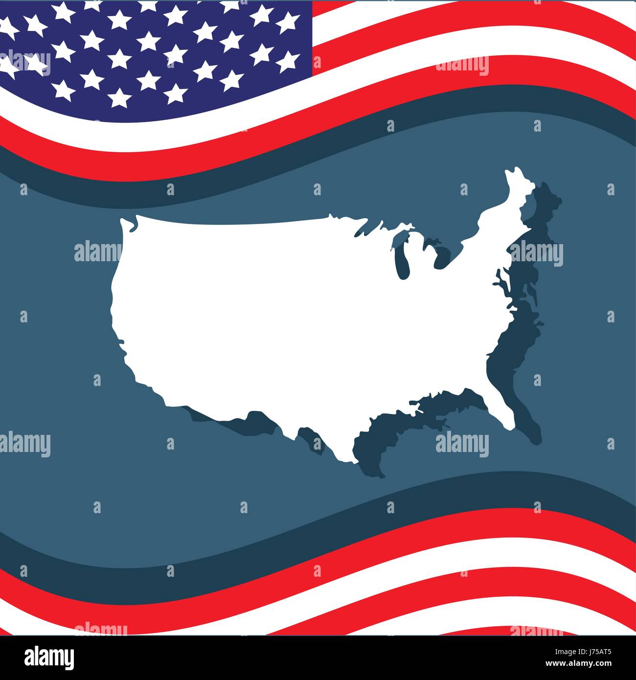 independence day with flag and map design Stock Vector Image & Art - Alamy