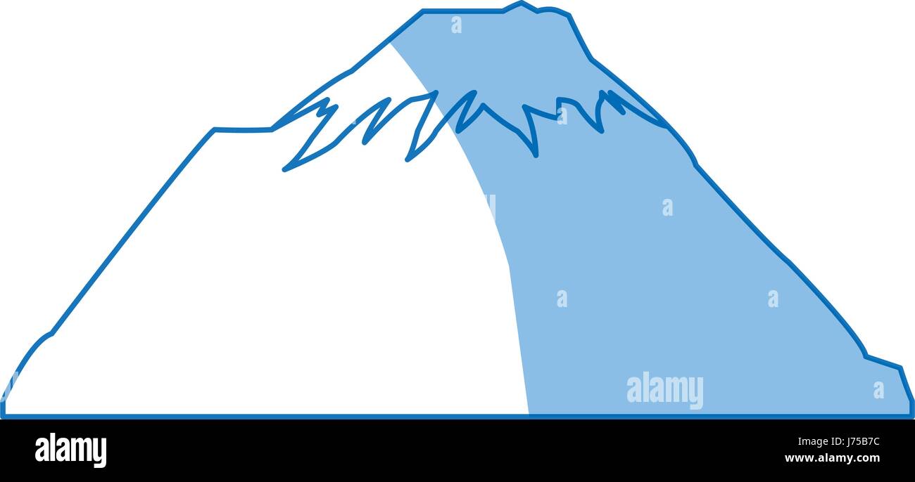 Rocks mountain peak snow winter Stock Vector Images - Alamy