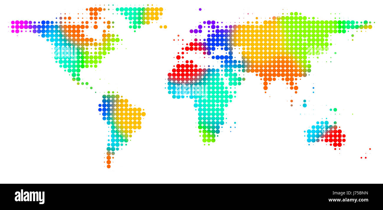 world world map background colorful Stock Photo - Alamy