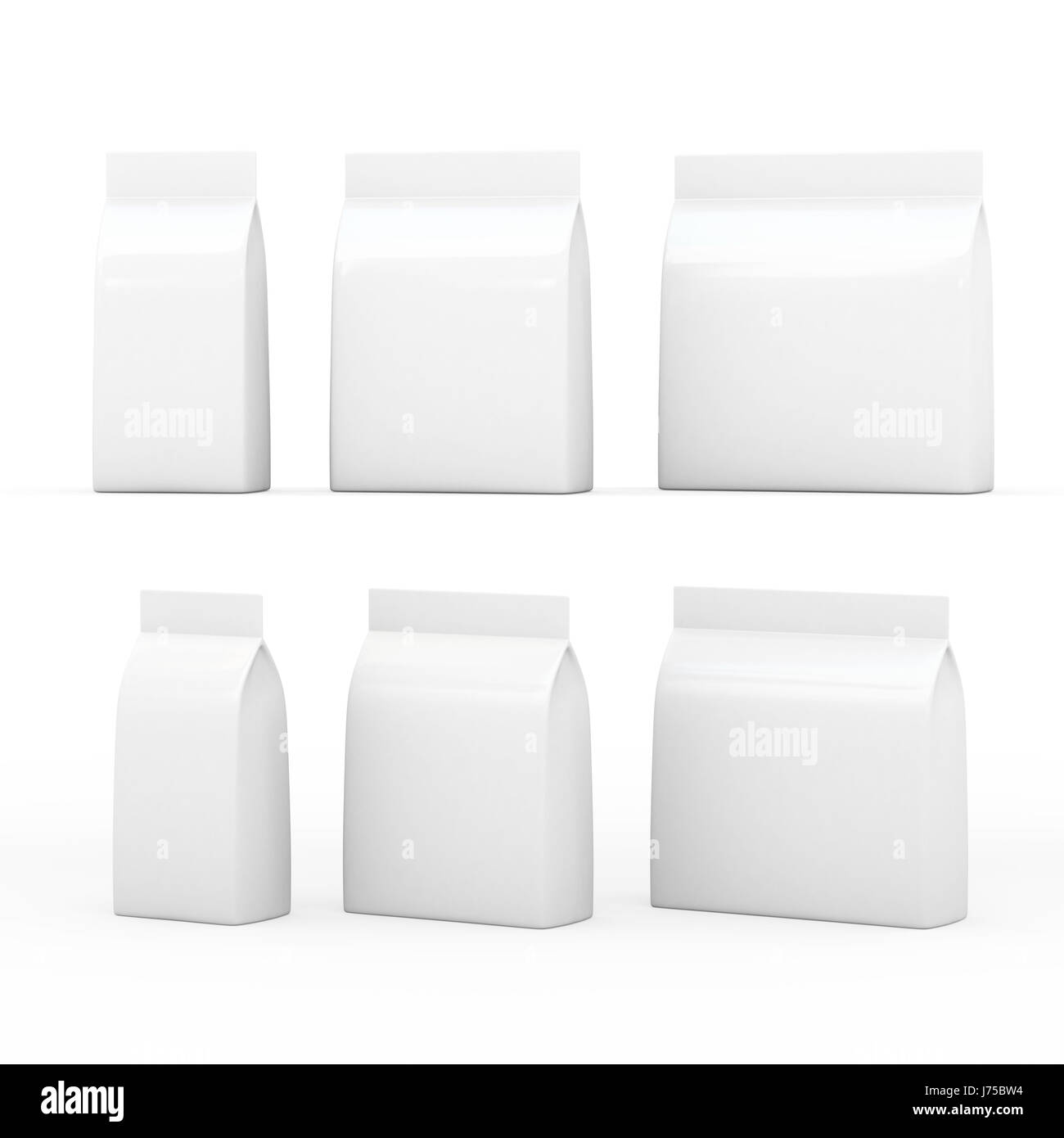 White bag packet with clipping path, Packaging or wrapper for a wide ...