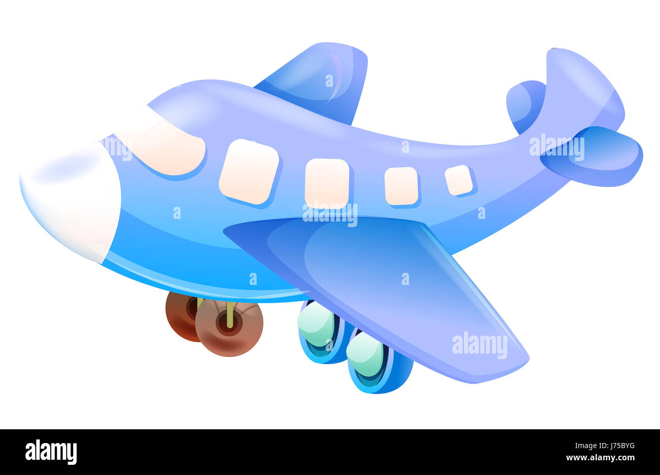Blue plane cartoon High Resolution Stock Photography and Images - Alamy