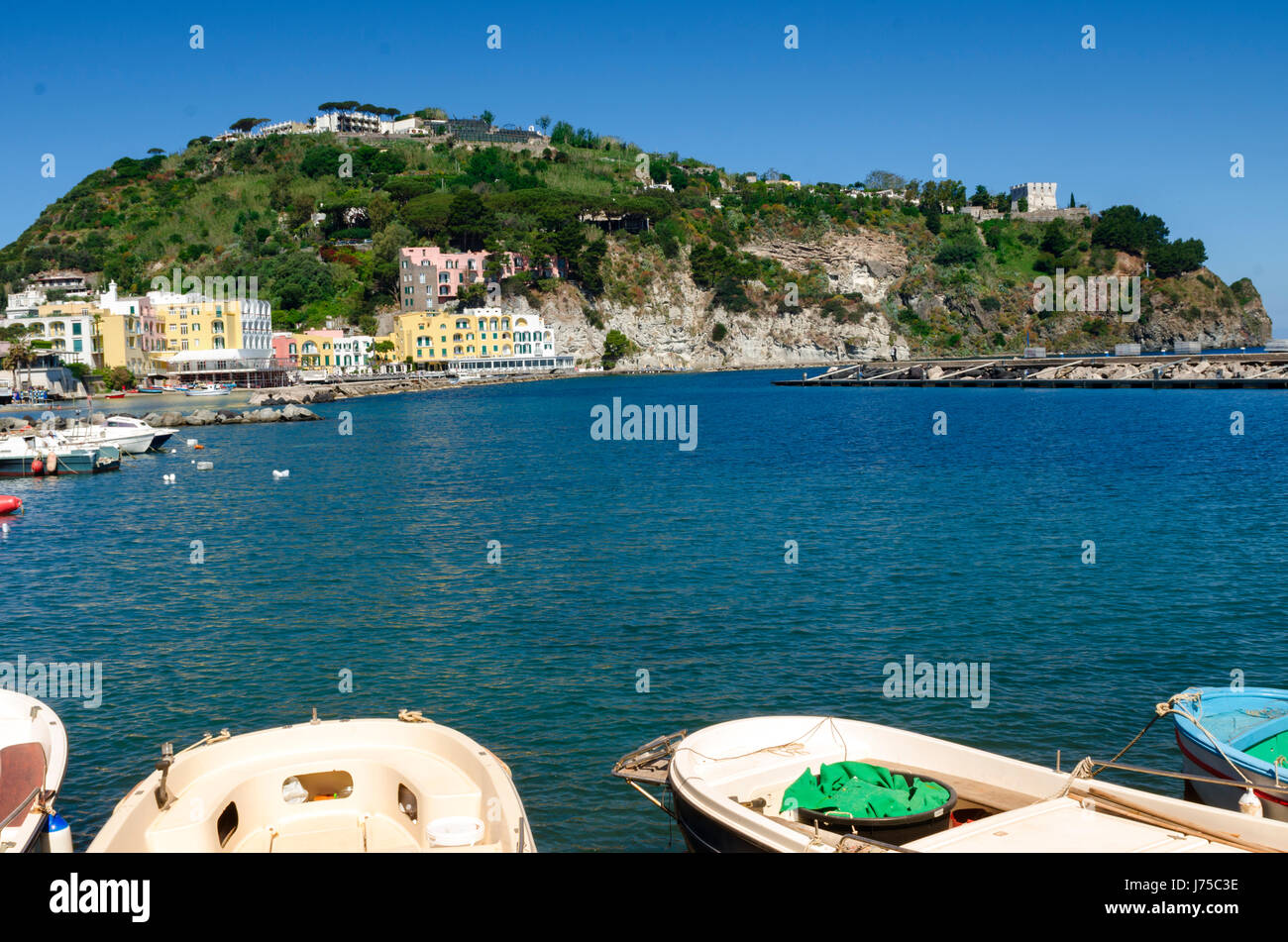Ischia, boats at the village of Lacco Ameno, Italy Stock Photo - Alamy