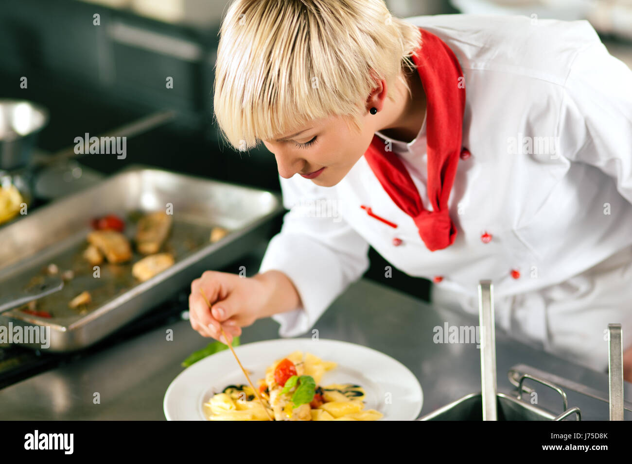 restaurant hotel kitchen cuisine cook chef woman restaurant humans ...