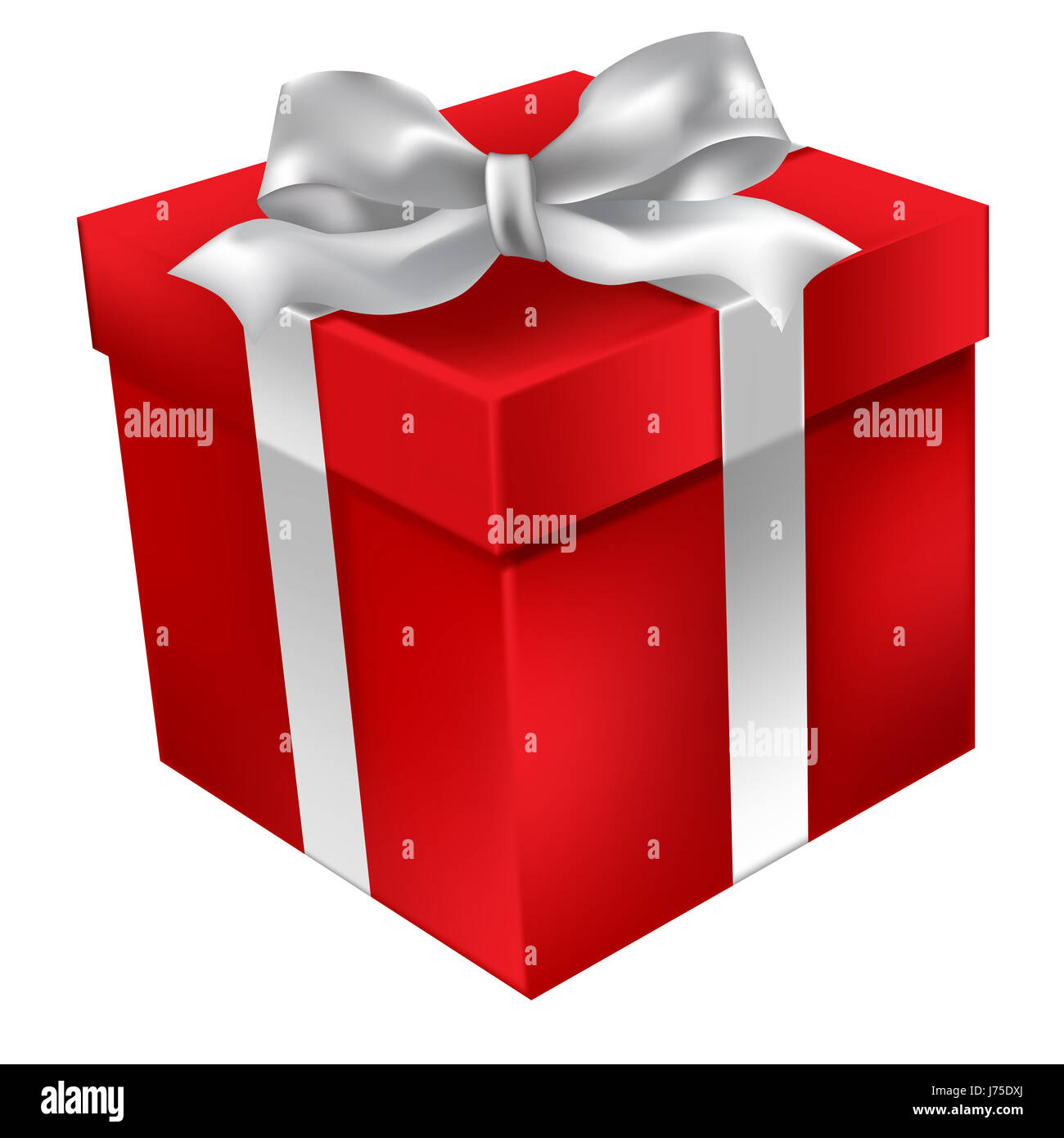 present isolated gift box boxes christmas imagining bow red xmas x-mas ...
