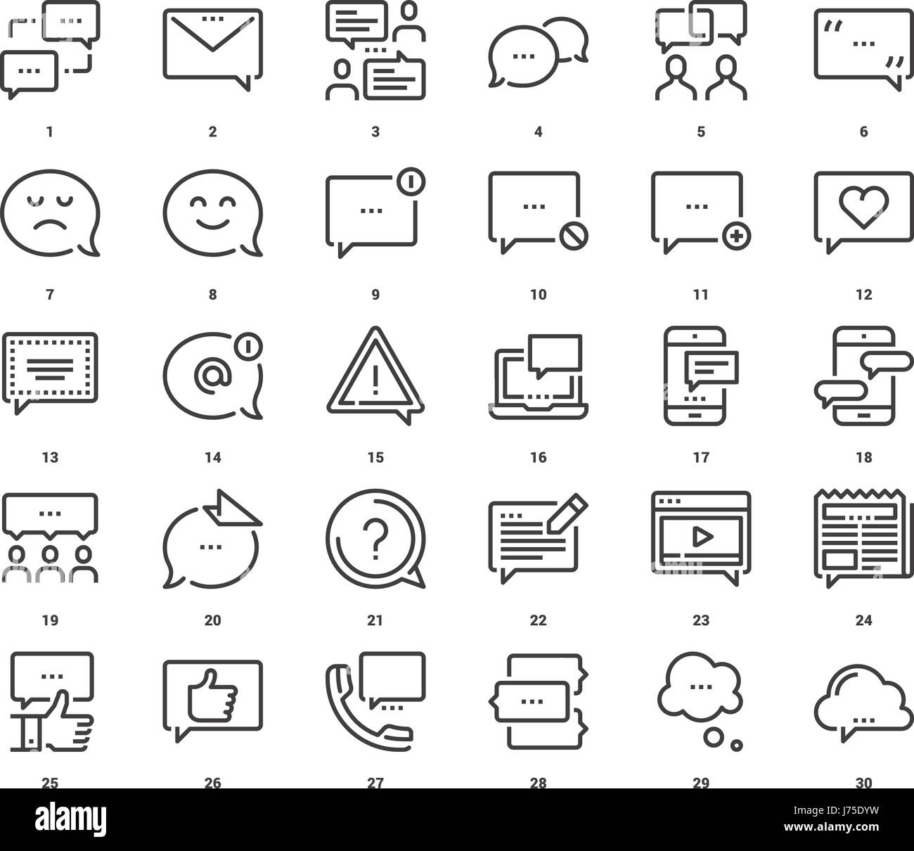 Message Bubbles Icons Stock Vector Image & Art - Alamy