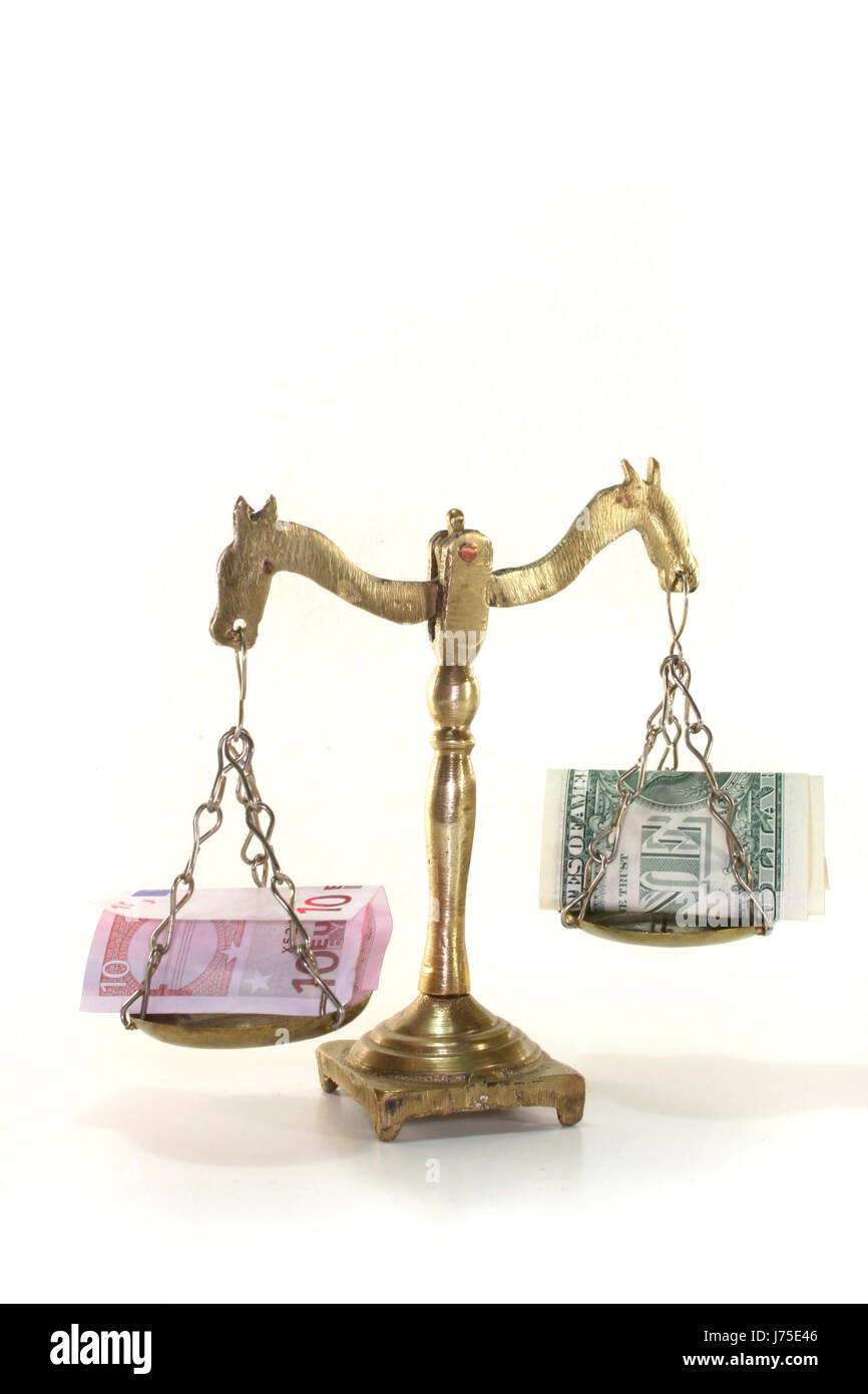 scale with money Stock Photo - Alamy