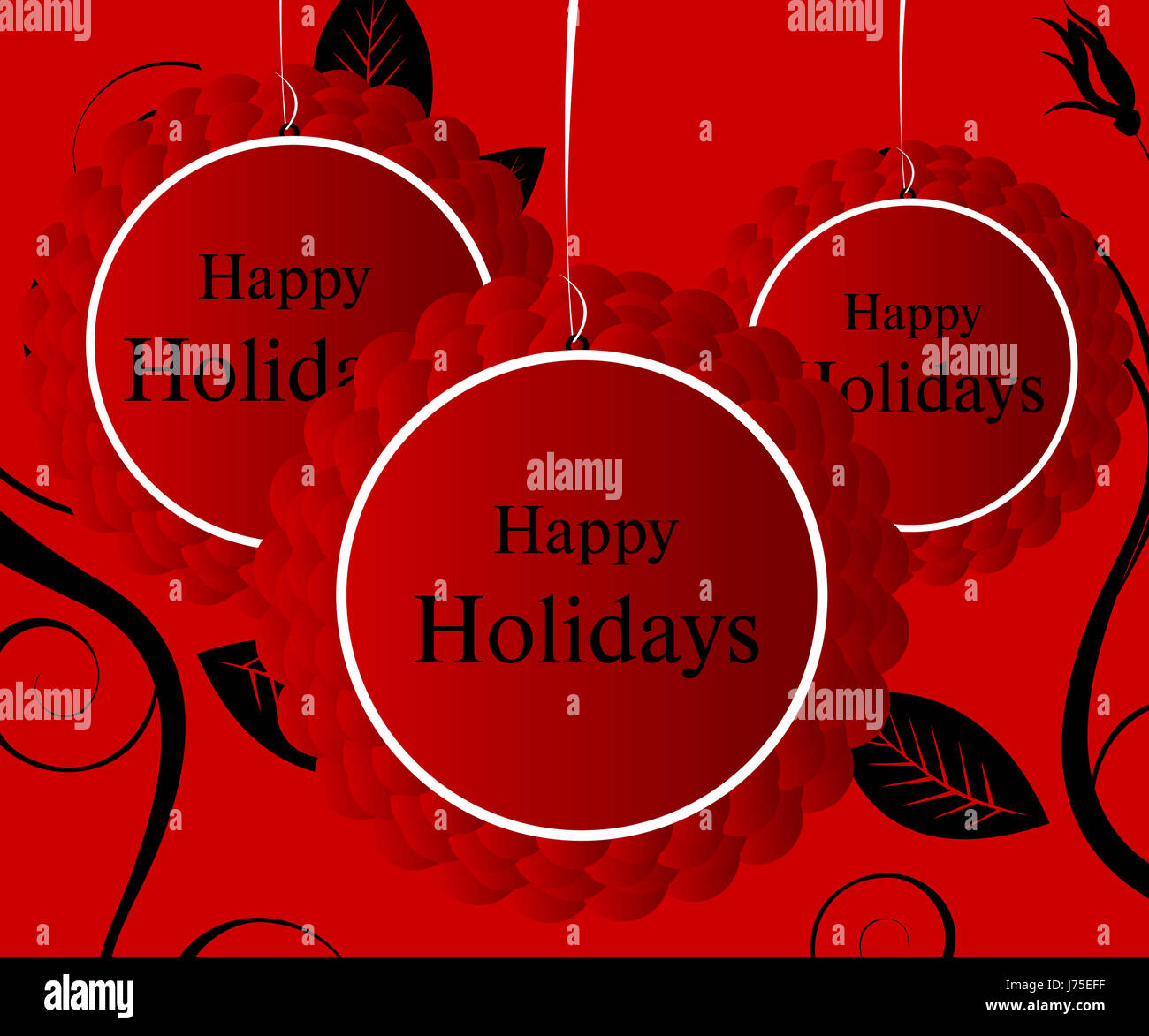 greeting winter flower plant new leaves poster ornament illustration ...