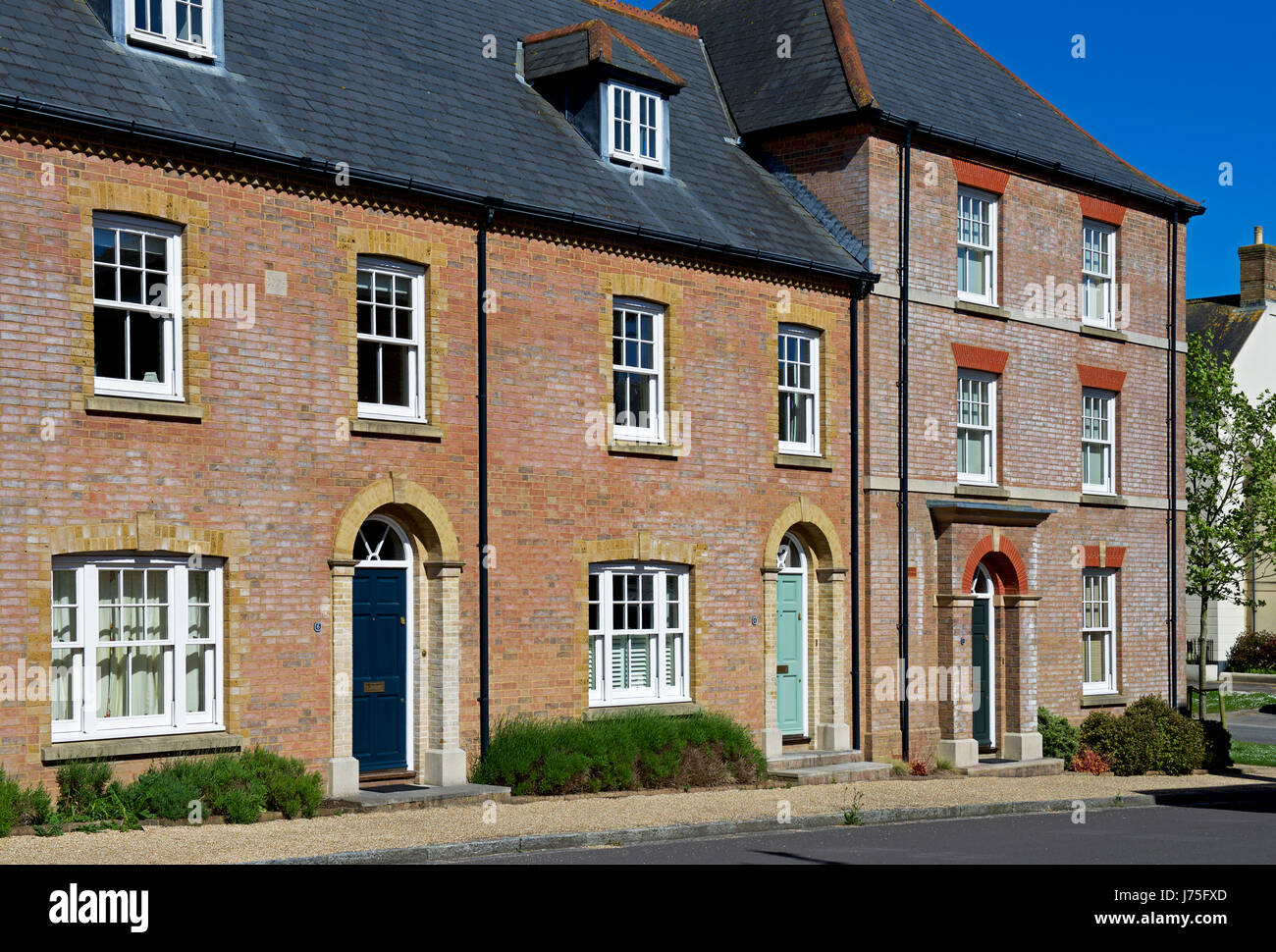 Houses in Poundbury, near Dorchester, Dorset, England UK Stock Photo ...