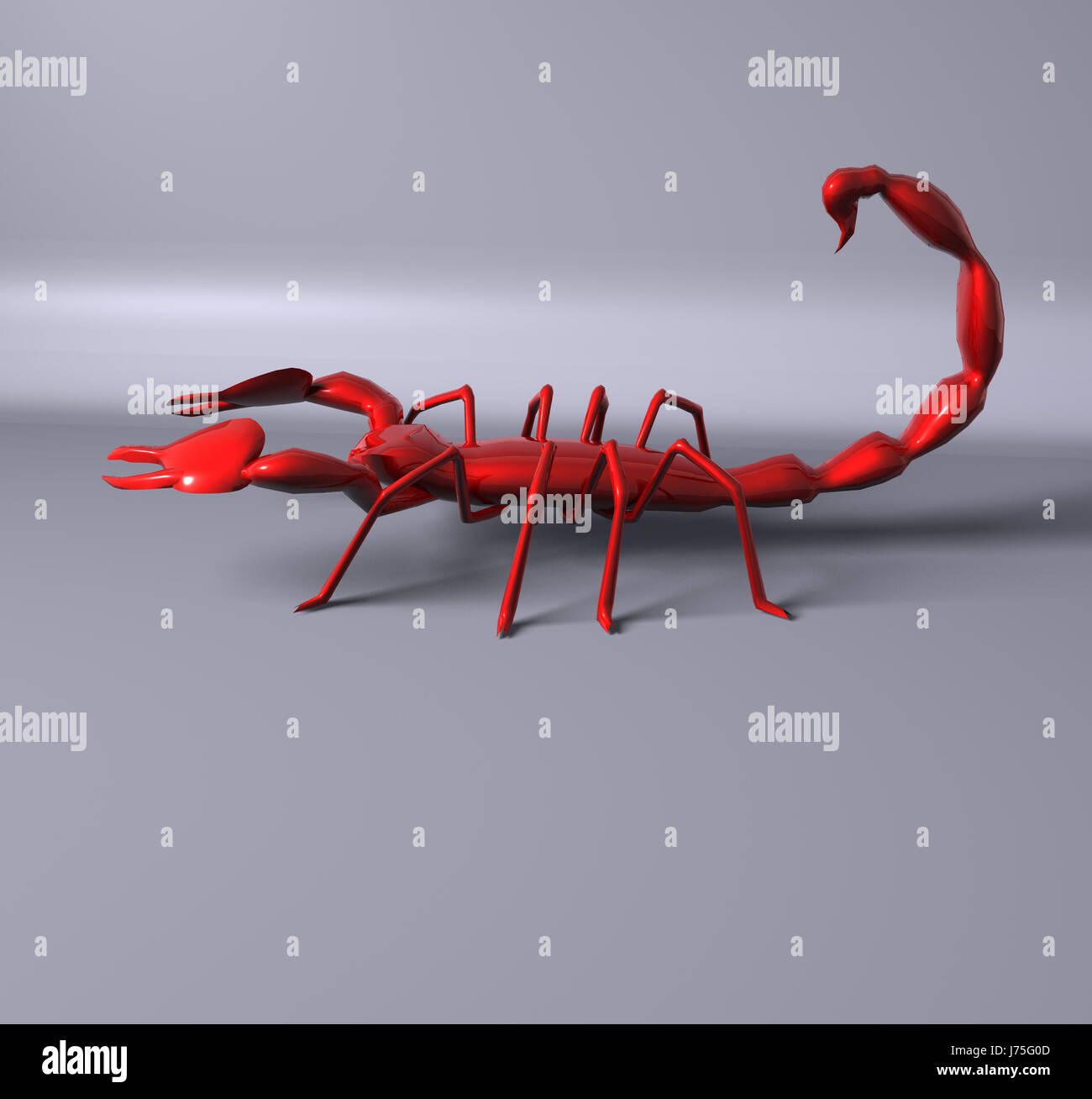 illustration red blue danger metal sting poison metallic venom scorpio ...