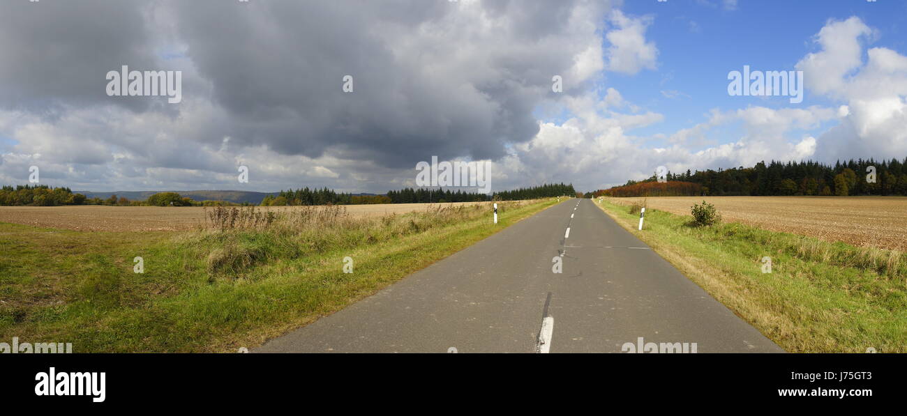 field sight view outlook perspective vista panorama lookout street road ...