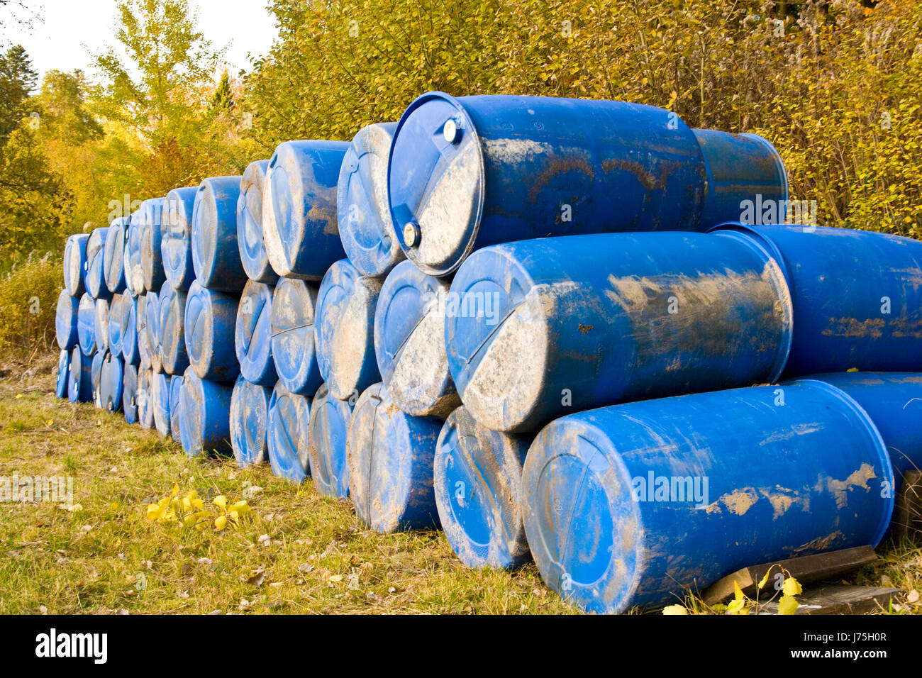 Blue plastic barrel hi-res stock photography and images - Alamy