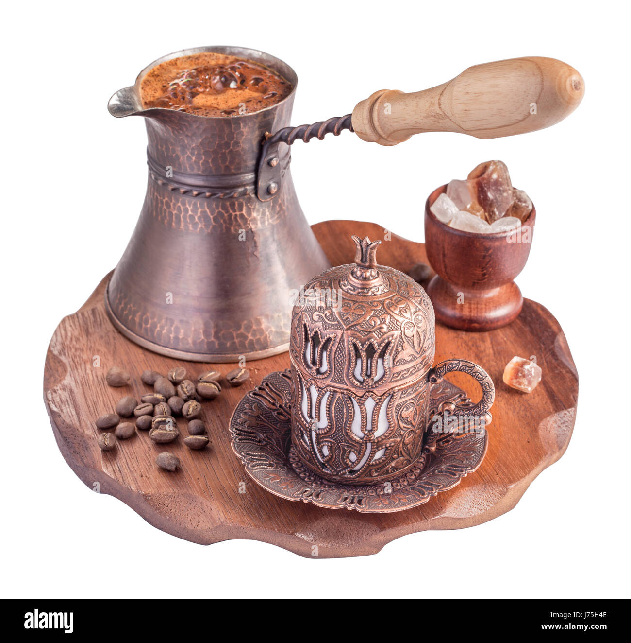 Turkish coffee isolated Stock Photo - Alamy