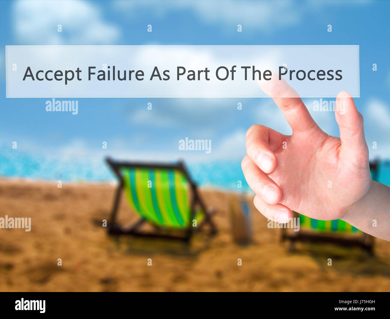 Accept Failure As Part Of The Process - Hand pressing a button on ...