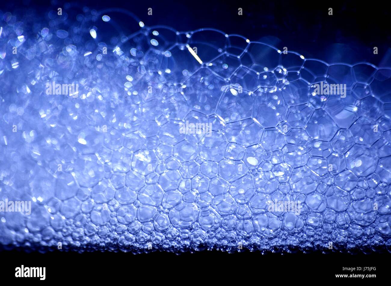 blue macro close-up macro admission close up view foam blow soap ...